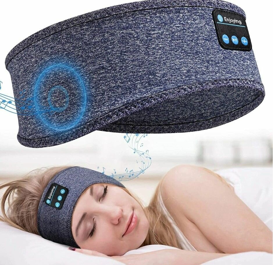 Наушники для сна и спорта / Bluetooth-повязка на голову/Hands Free Гарнитура/ Беспроводные спортивные наушники-повязки