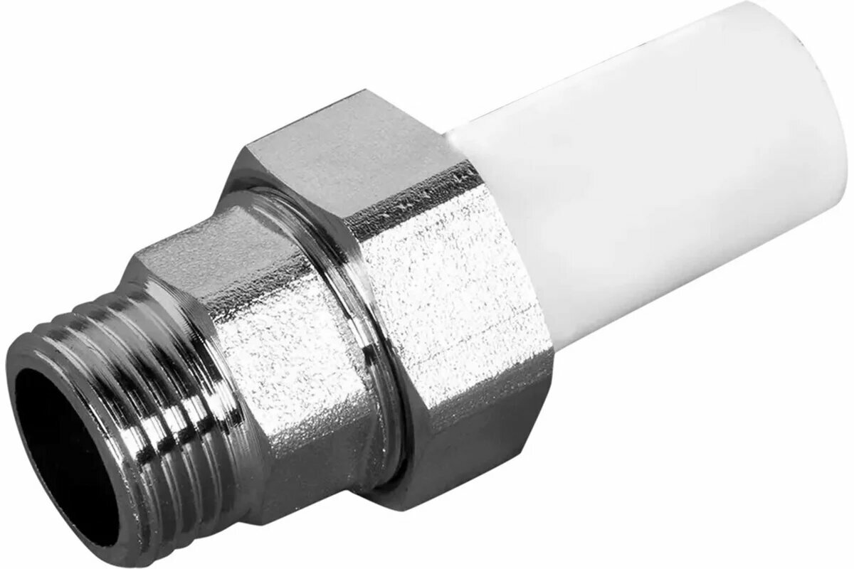 Ростерм Муфта комбинированная 20 мм х 1/2" НР разъемная полипропилен coupcombsplPPR20-1/2out