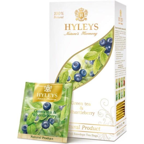 Чай зеленый Hyleys Хэйлис () "Гармония Природы" с черникой 25 пакетиков