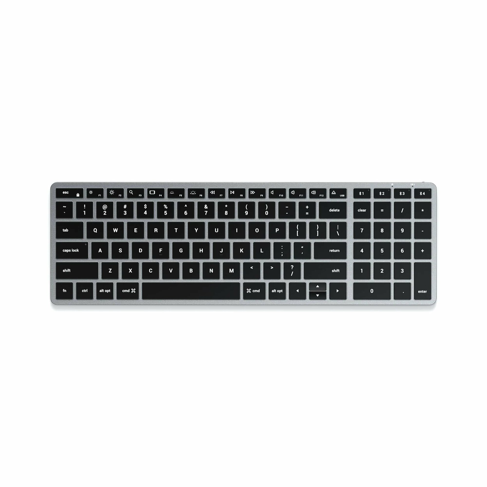 Беспроводная клавиатура Satechi Slim X2 Bluetooth Keyboard - русская раскладка. Цвет: серый космос