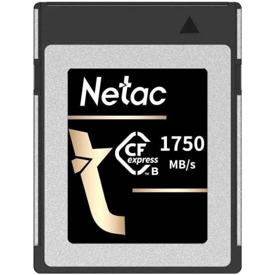 Карта памяти Netac CF2000 CFexpress PCIe Gen 3x2 Type B cards 512GB, up to 1750MB/1650MB/s (NT02CF2000-512G-S)