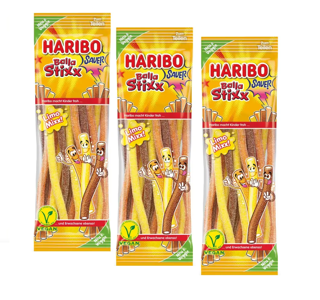 Мармелад жевательный Haribo Balla Stixx Limo Mixx, ( 3 шт. х 175 гр.)