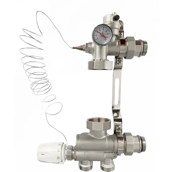 Насосно-смесительный узел Спец с четырехходовым клапаном 180 мм 1" без насоса