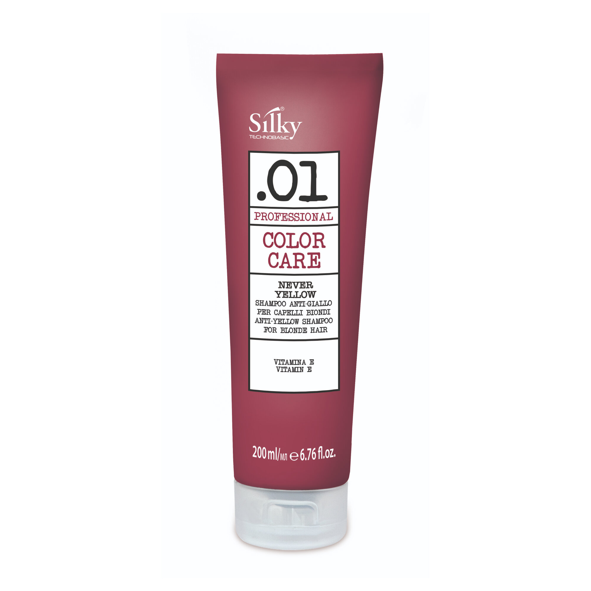 Оттеночный фиолетовый шампунь для осветленных волос Silky Professional Color Care, 200 мл