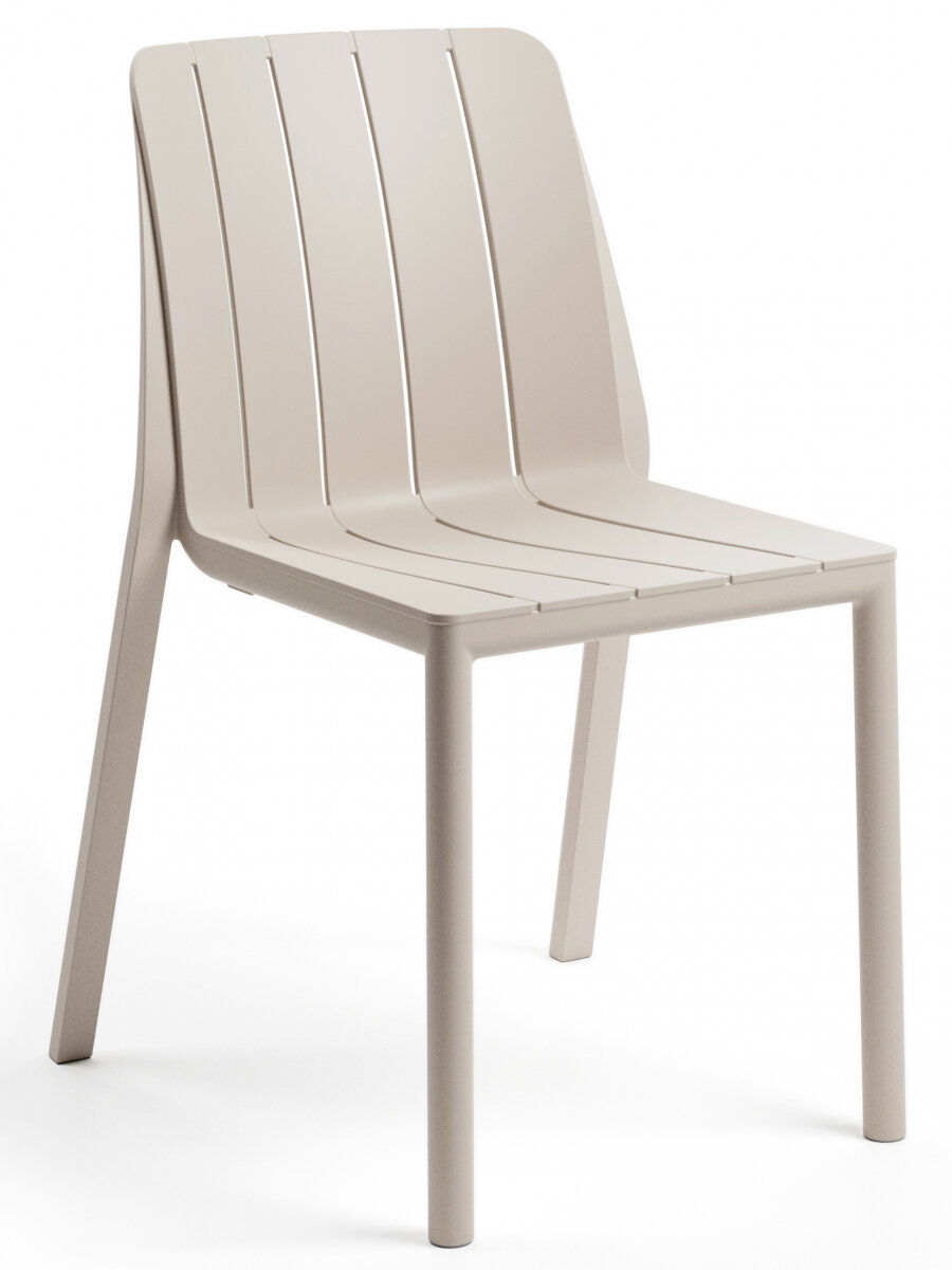 Пластиковый обеденный стул NARDI Tiberina Bistrot, для сада и балкона, цвет бежевый, Италия