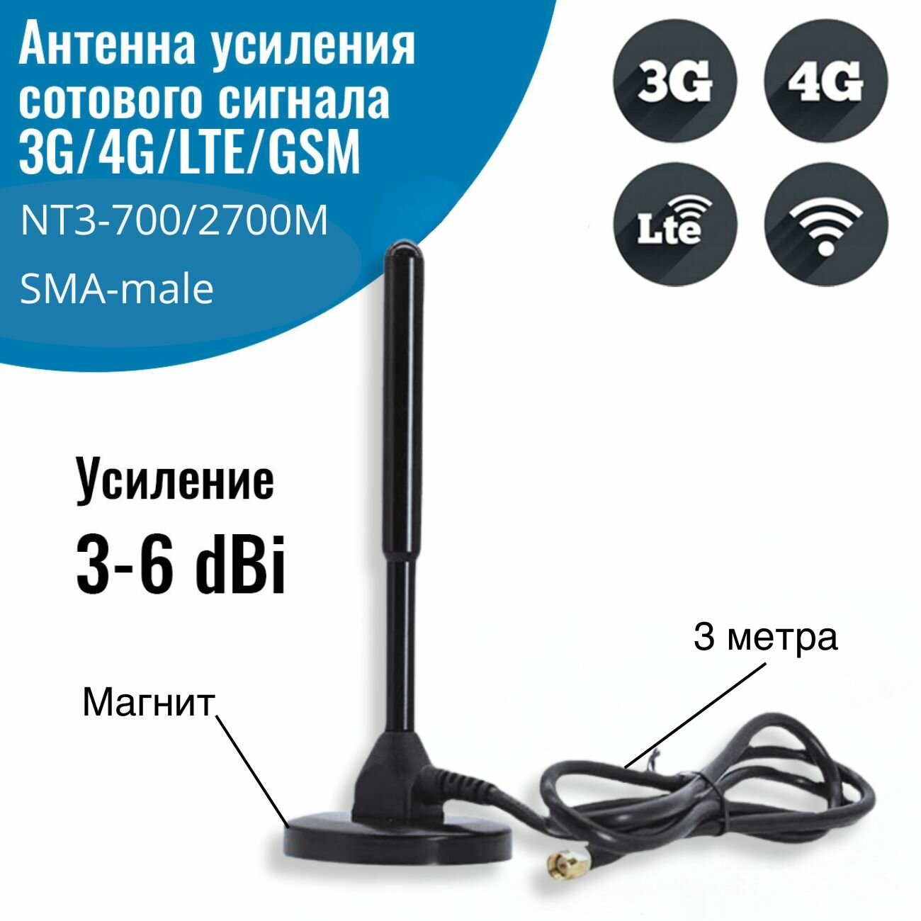 Широкополосная антенна NT3-700/2700M