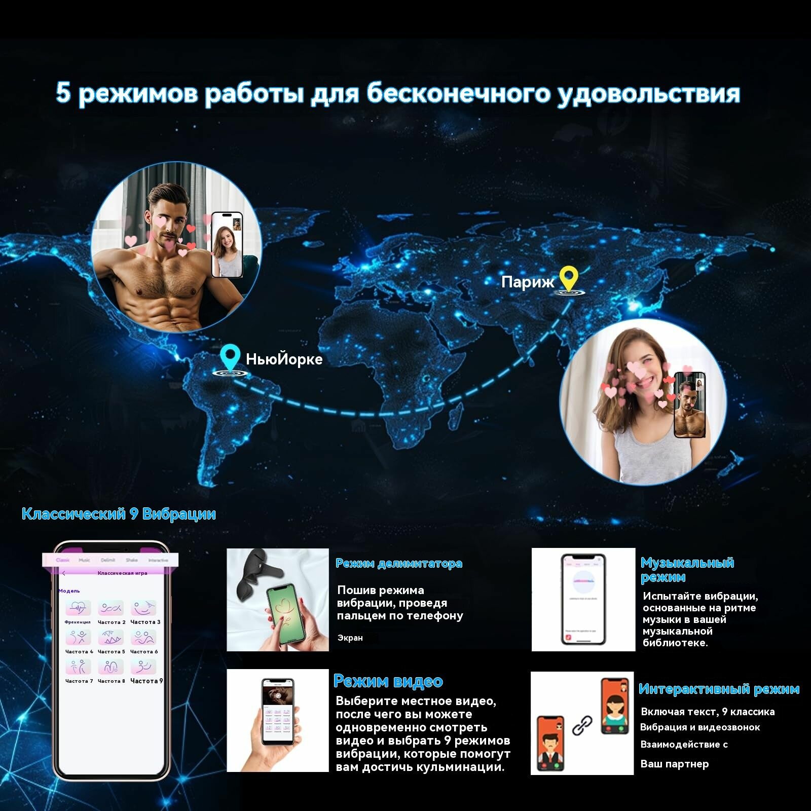 Мужское устройство для поглаживания секс-игрушек с кольцами для члена, 4 в 1 Вибрационное приложение с управлением