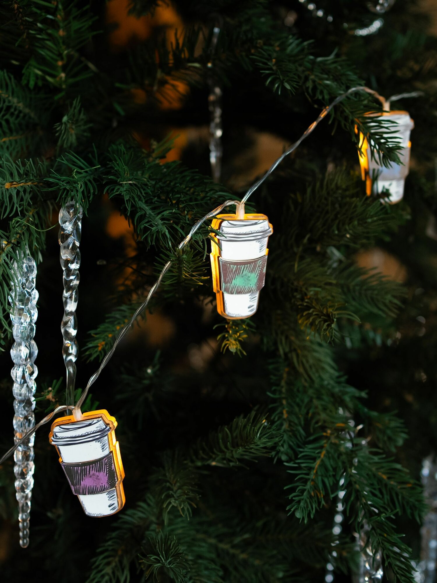 Гирлянда Кофейные стаканчики, 1.5 м, 10 шт