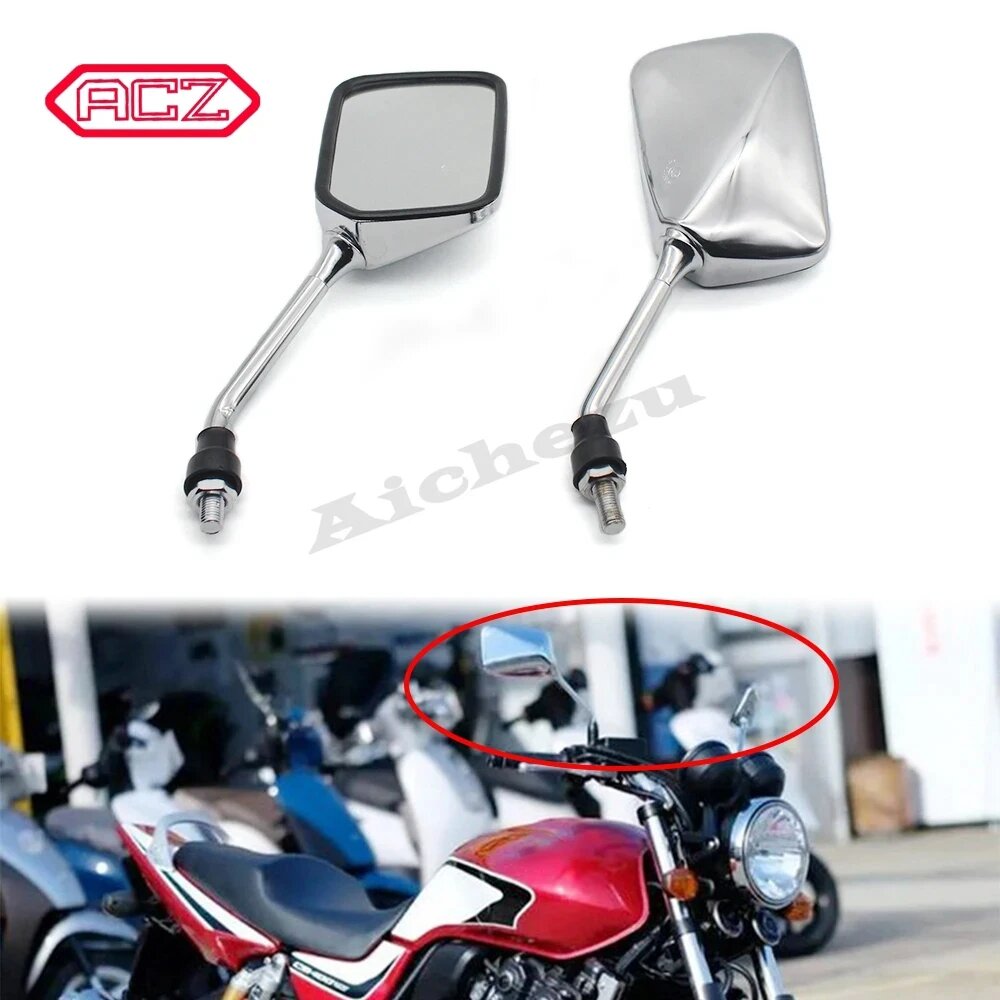Универсальное зеркало заднего вида для мотоцикла Honda CB400 750 1000 1300 CB-1 VTEC VT250 ZRX400 VYR