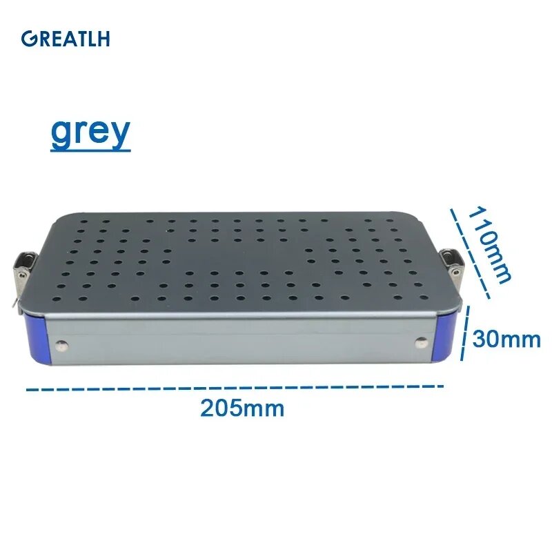 Стерилизационный контейнер GREATLH, 205x110x30 мм, grey