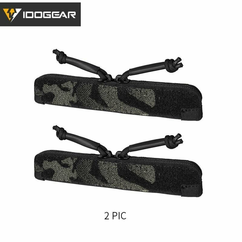 Подсумок IDOGEAR Вставка-полоска на молнии для жилета JPC2.0 Аксессуары карманов с крючками и петлями Двойные длиной 5.9 дюйма 2 упаковки 3943