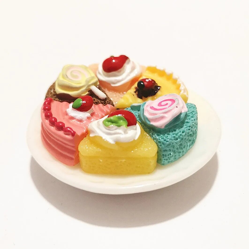 Миниатюрный набор игрушечной еды для кукольного домика Белый, 1set