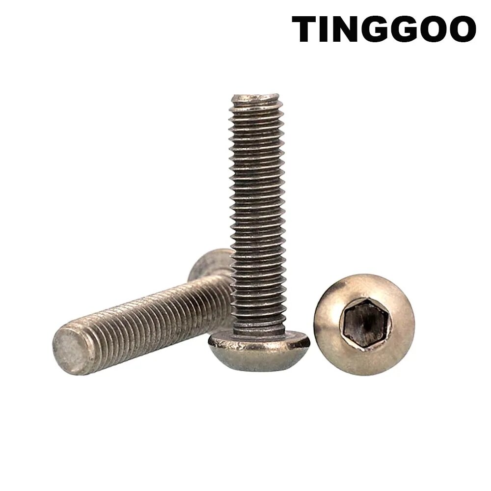 TINGGOO Болты из чистого титана TA2/Gr2 M2-M6 M3, 15mm