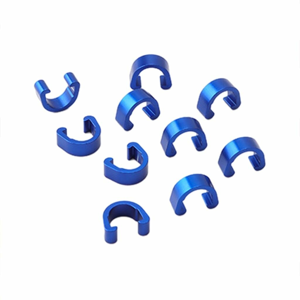 Алюминиевые хомуты для тросиков велосипеда, Синий