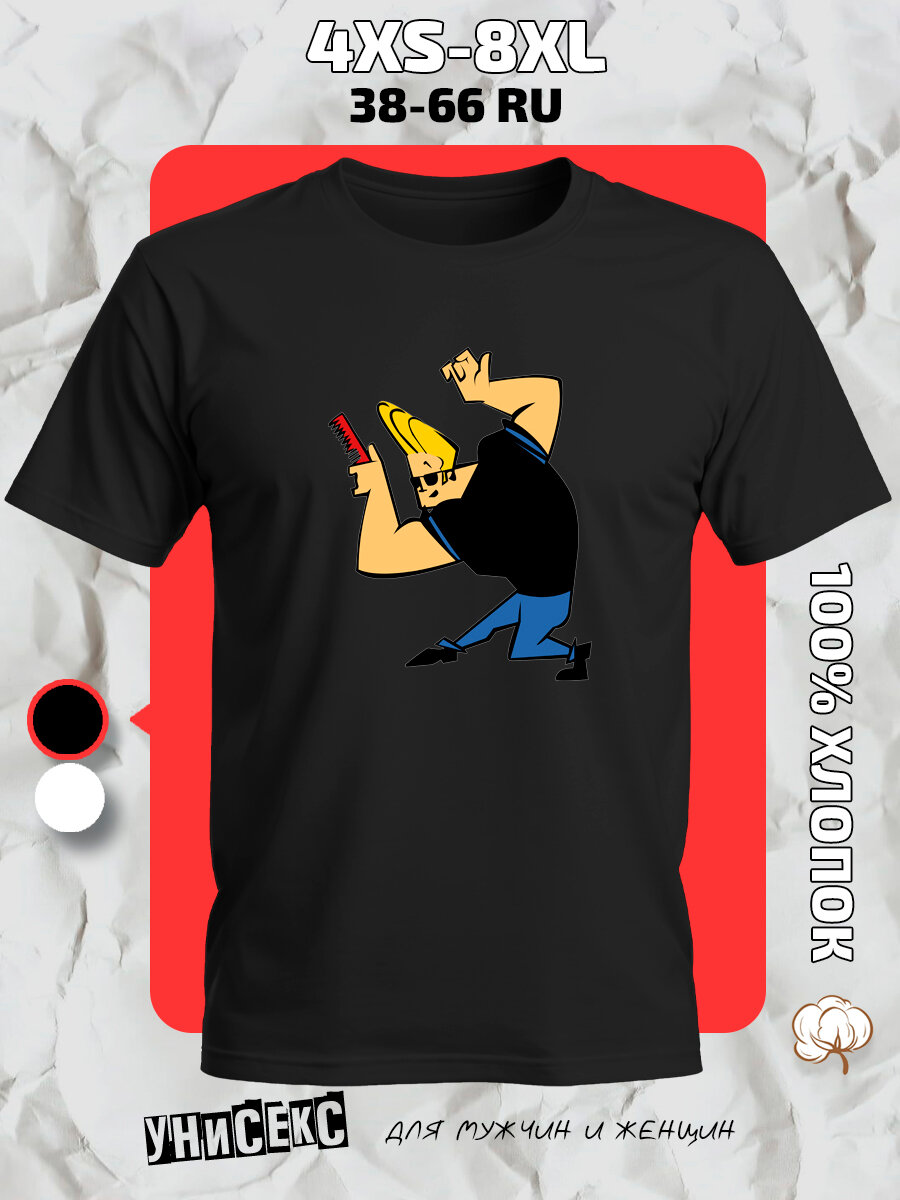 Футболка с принтом Джонни браво Johnny bravo