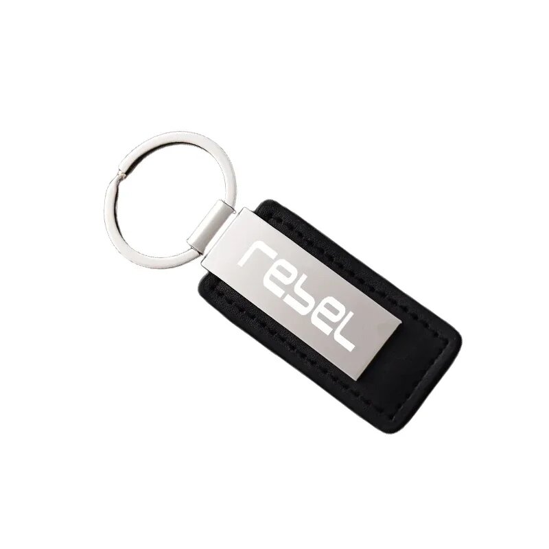 Для HONDA REBEL 1100 500 300 CMX 1100 300 500 кожаный брелок для мотоцикла на заказ, аксессуары для ключей из сплава Черный, Black