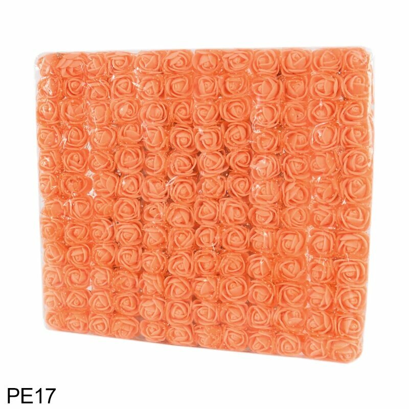 Искусственные розы оранжевые 288шт, PE17-Orange