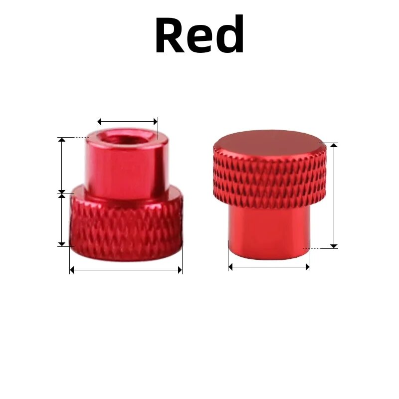 Гайки с накатанной головкой из алюминиевого сплава M2 M2.5 M3 M4 M5 M6 M8 M10 M8xD20xH20, Red