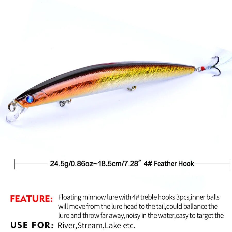Воблер Floating Minnow C14, 18.5 см
