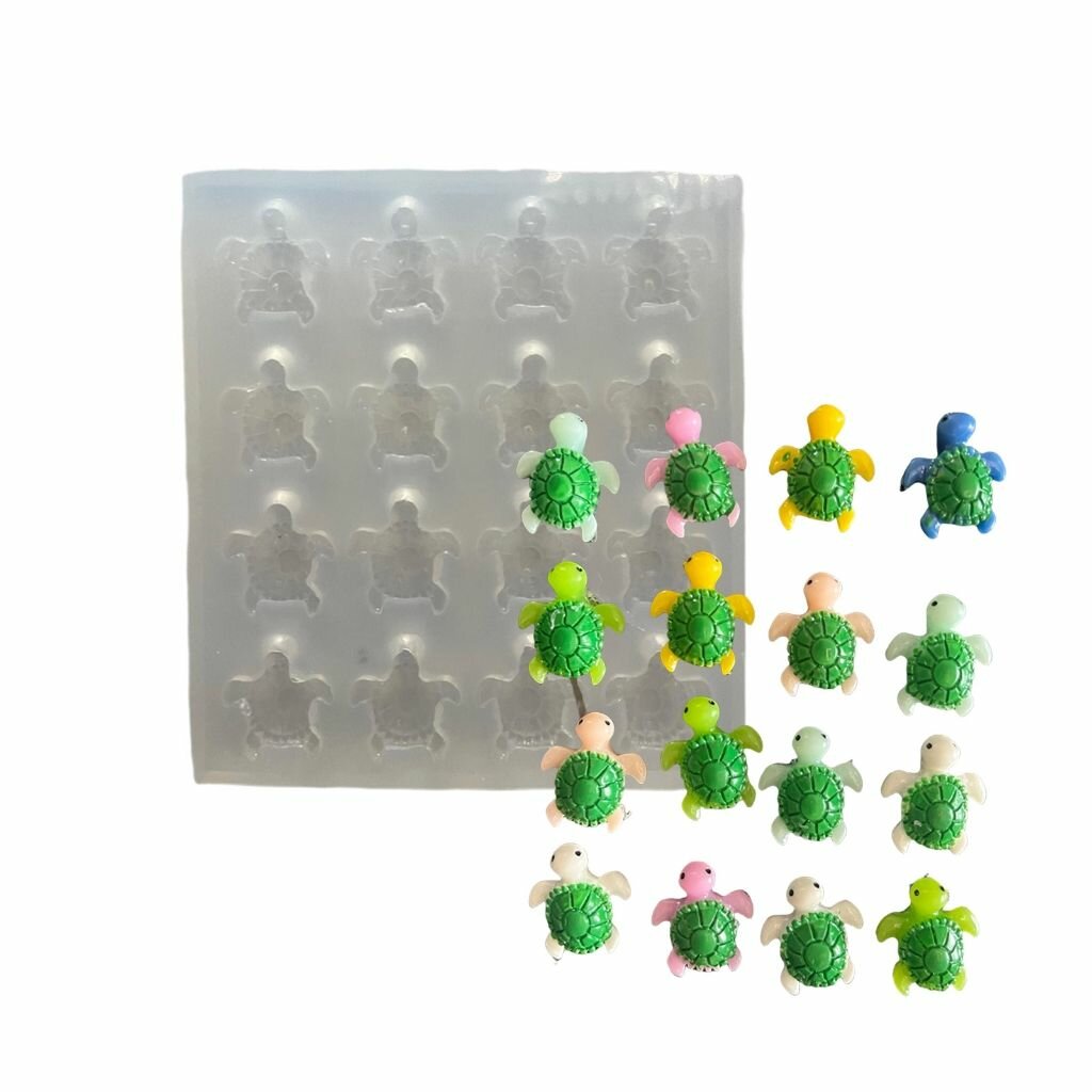 Силиконовая форма для изготовления черепахи из хрустального клея своими руками