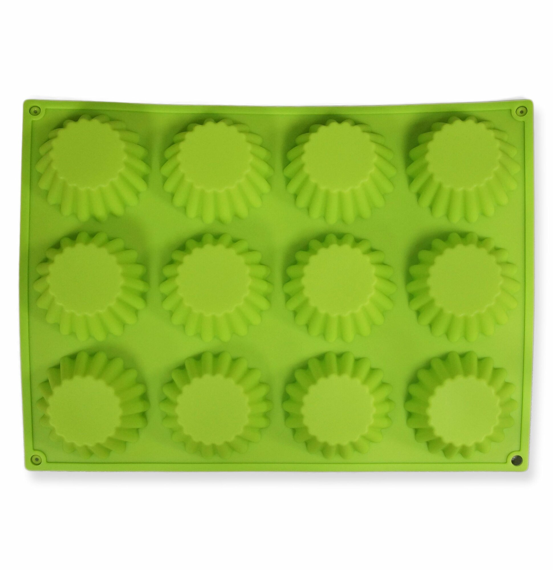 Форма для выпечки "Кексики", силикон, d-6,2см, h-2,2см, количество ячеек 12шт.