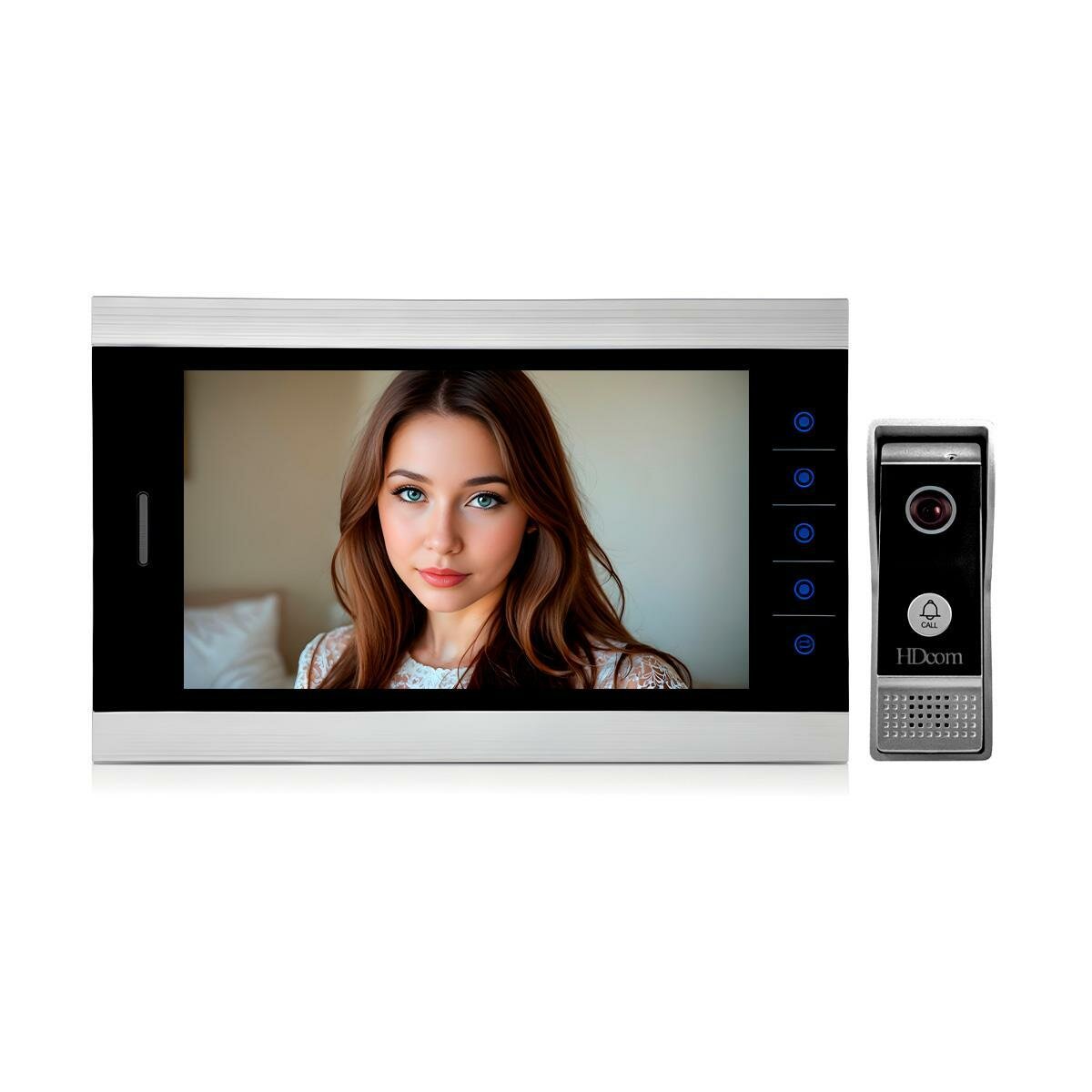 AHD HD домофон HDком S108AHD (10") (W16178CV) - домофон для частного дома и квартиры, запись по движению на SD, подключение замка.