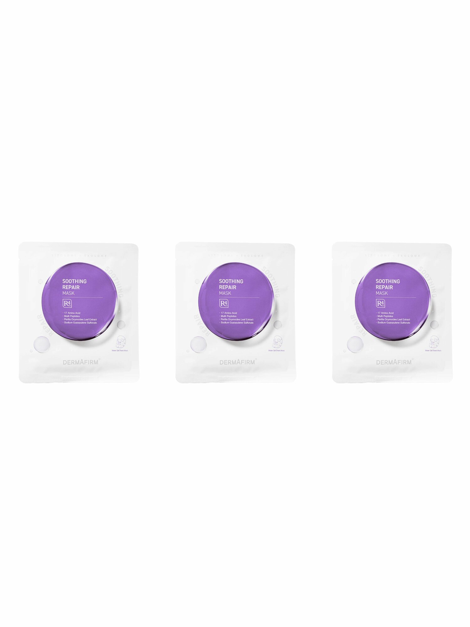 DERMAFIRM Восстанавливающая тканевая маска для лица Soothing Repair Mask R4 (3 шт)