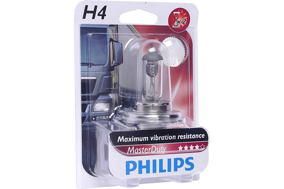 PHILIPS Автолампа H4 75,70 P43t-38 MASTER DUTY 24V ,1,10 замена P-13342HD 13342MDB1