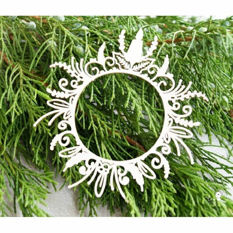 Чипборд LM-NG-284 Рамка со Свечой