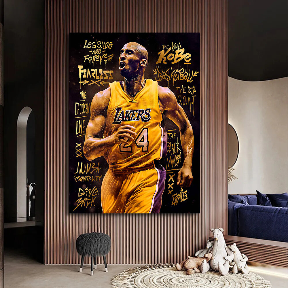 Баскетбол / Коби Брайант, картина спорт / в интерьер, подарок баскетболисту, 20х30 см.