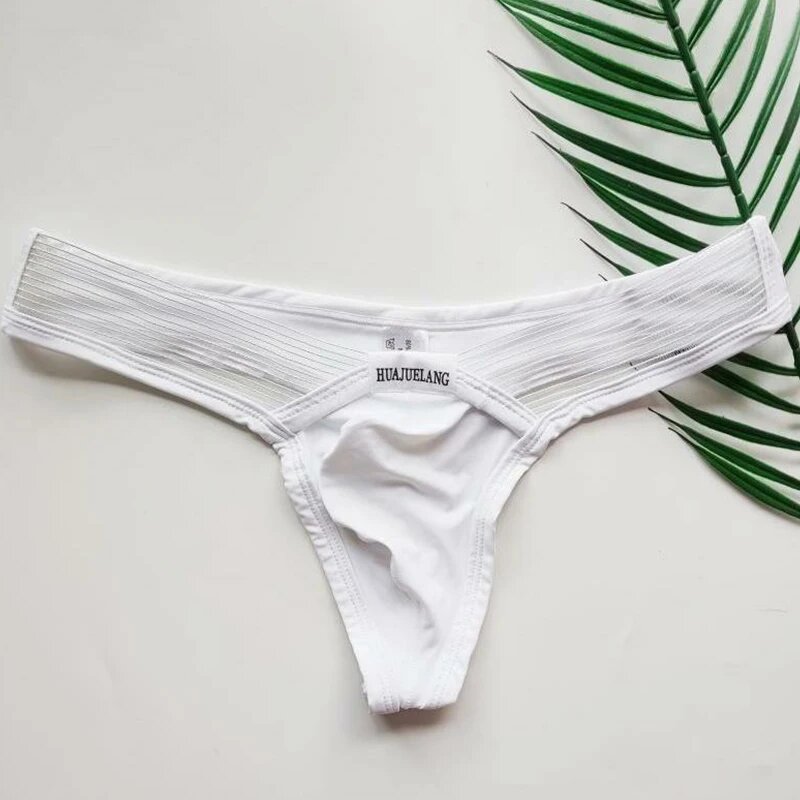 Мужские стринги из нейлона Hombre Белый, L, White