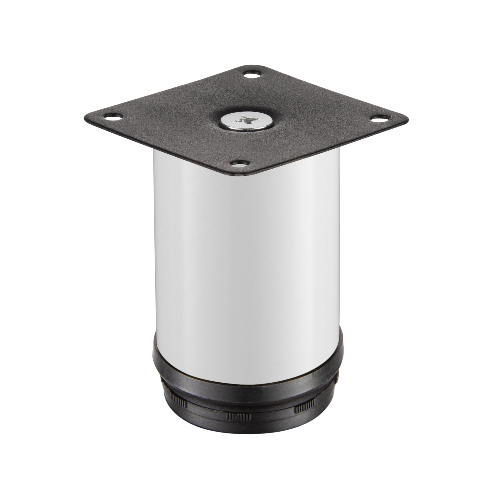 Ножка для мебели круглая ⌀80 мм высота 50 мм сталь белая