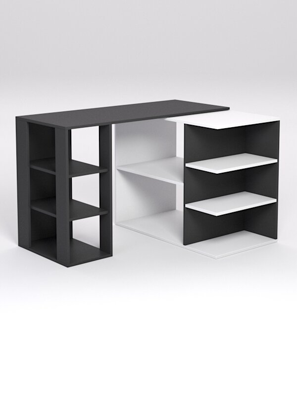 Поворотный компьютерный стол Триумф 3, Черный и Белый. Производитель товара - компания Westcom.