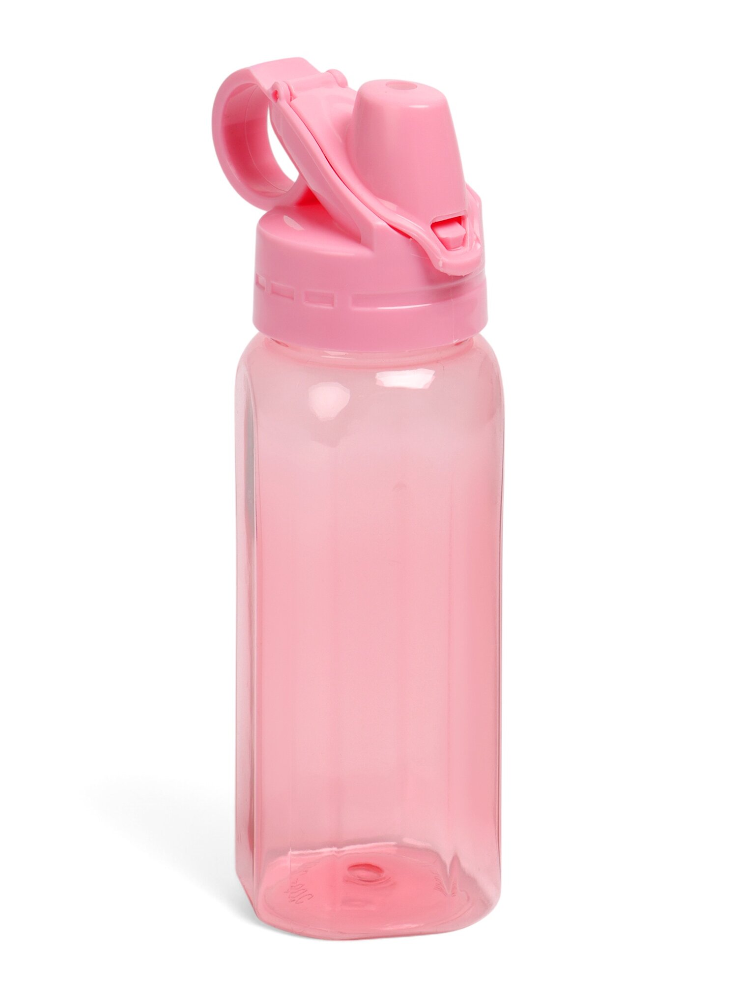 Бутылка для воды спортивная, прозрачная, 450 мл, 20×8 см, пластиковая, розовая