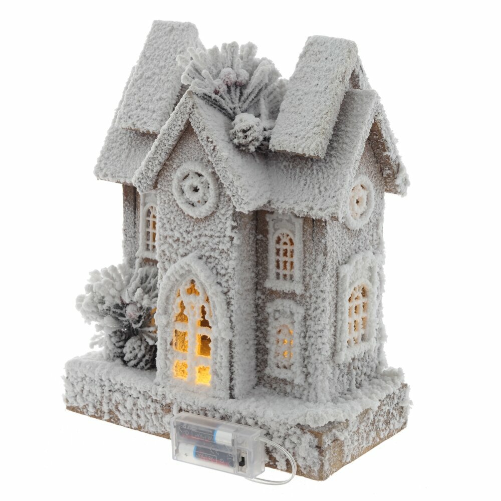 Статуэтка Домик c подсветкой (2хАА, н/п), 24х13х31 см KSM-824878