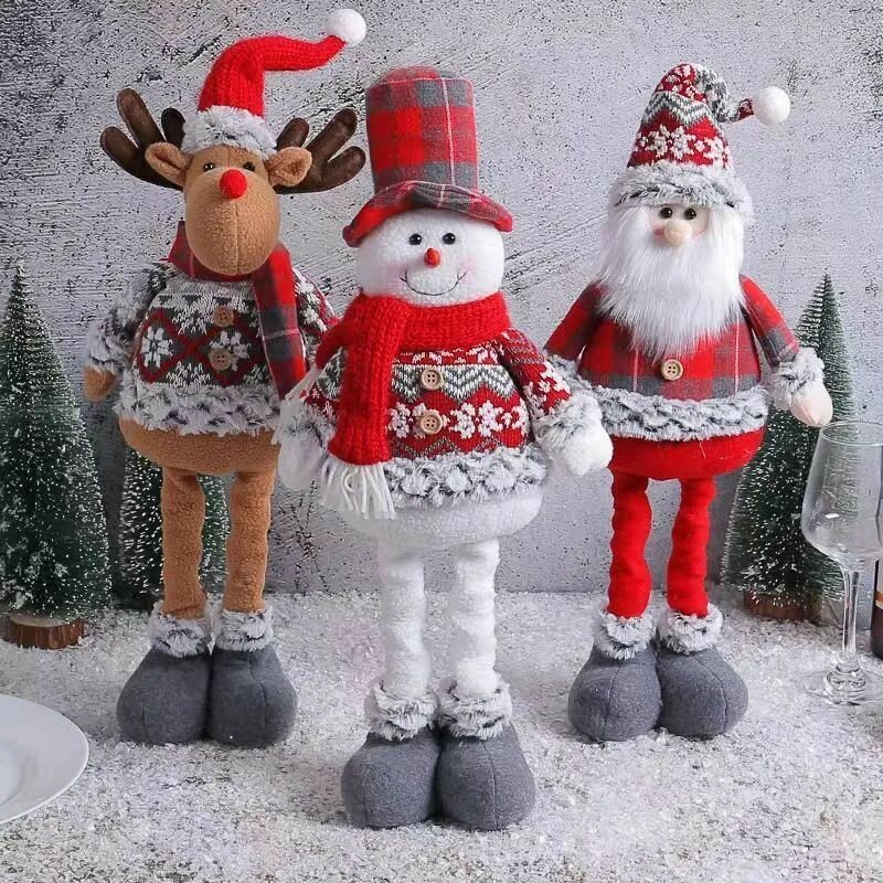 Игрушка под елку, Снеговик, Олень, 60см, 3 шт