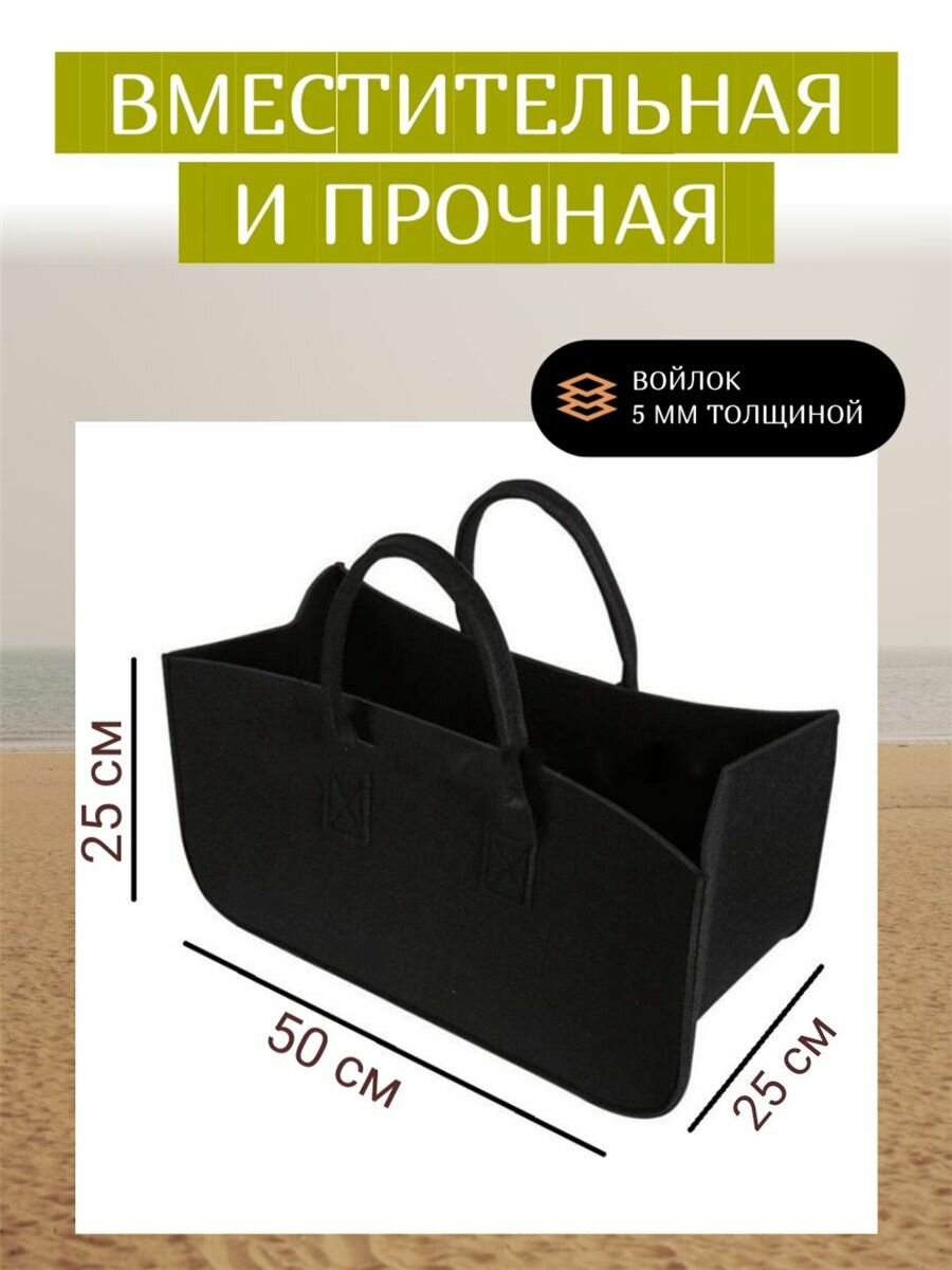 Flolenco Дровница Переносная 50х25х25 см,