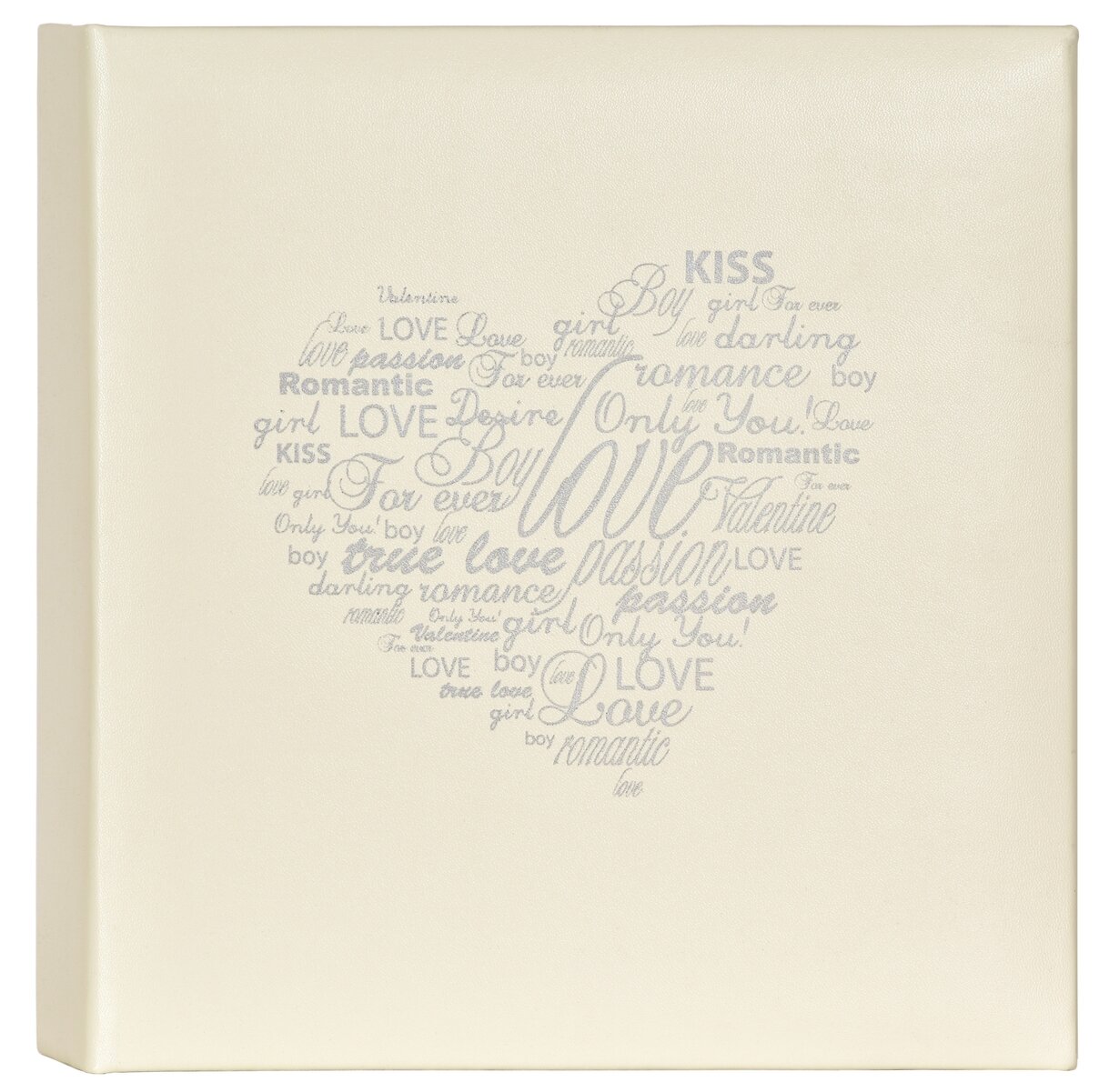 Свадебный фотоальбом, альбом на 200 фото 10х15 см, true love, истинная любовь, бежевый, под кожу, бумажные страницы GF 6557