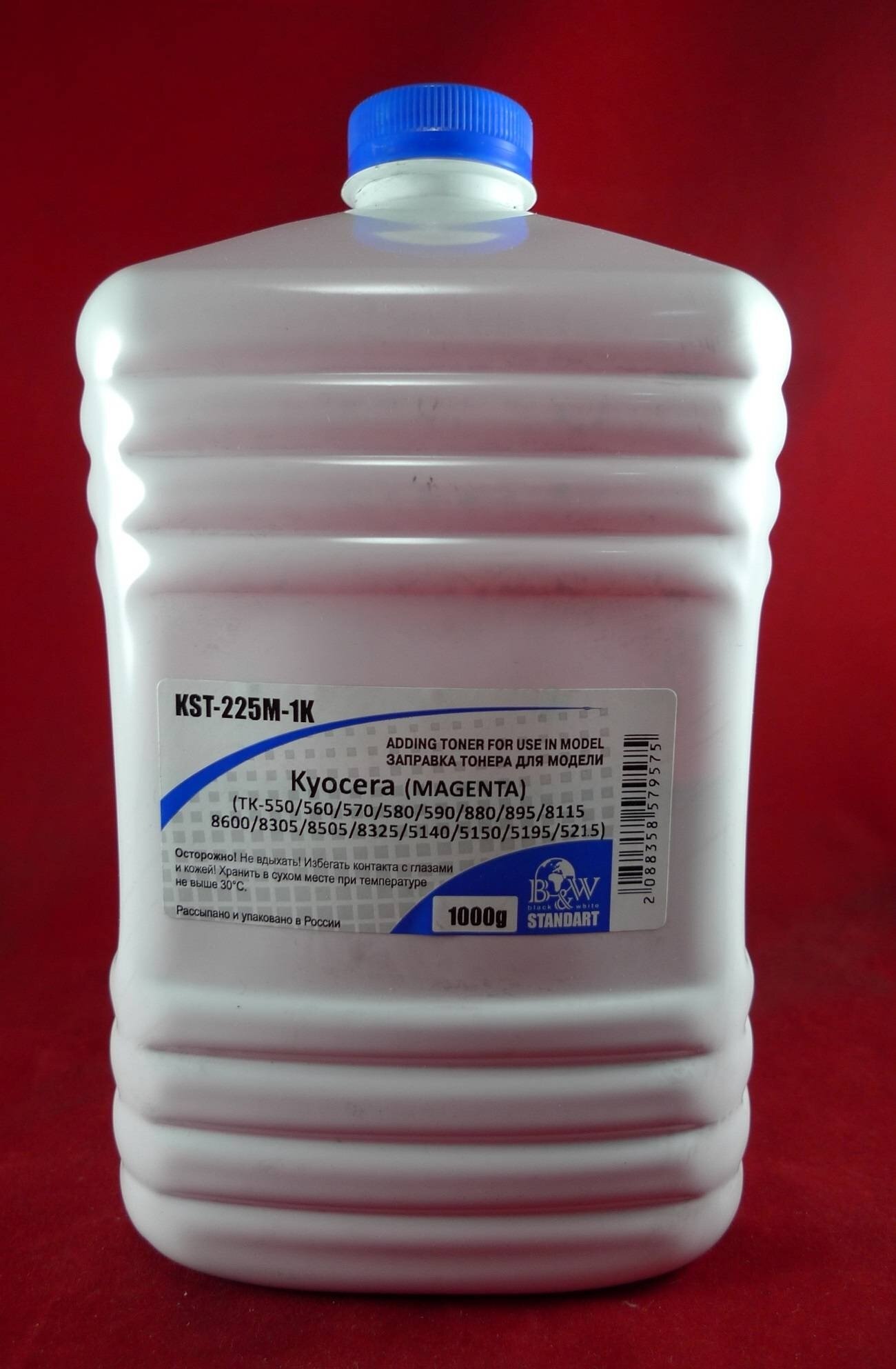 Тонер для Kyocera TK-550/580/590/880/895/8115/8600/5140/5150/5195 Magenta (Tomo VF03-M) (кан. 1кг) Black&White Standart