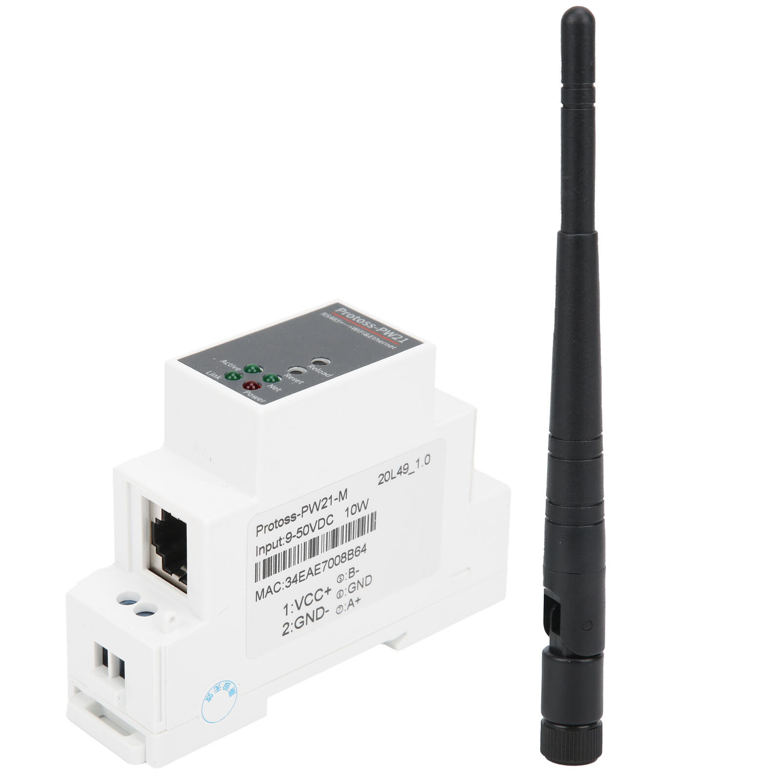 RS485 для Wi-Fi Ethernet Serial Server для системы Ecos с антенной 9-50 В постоянного тока PW21-M