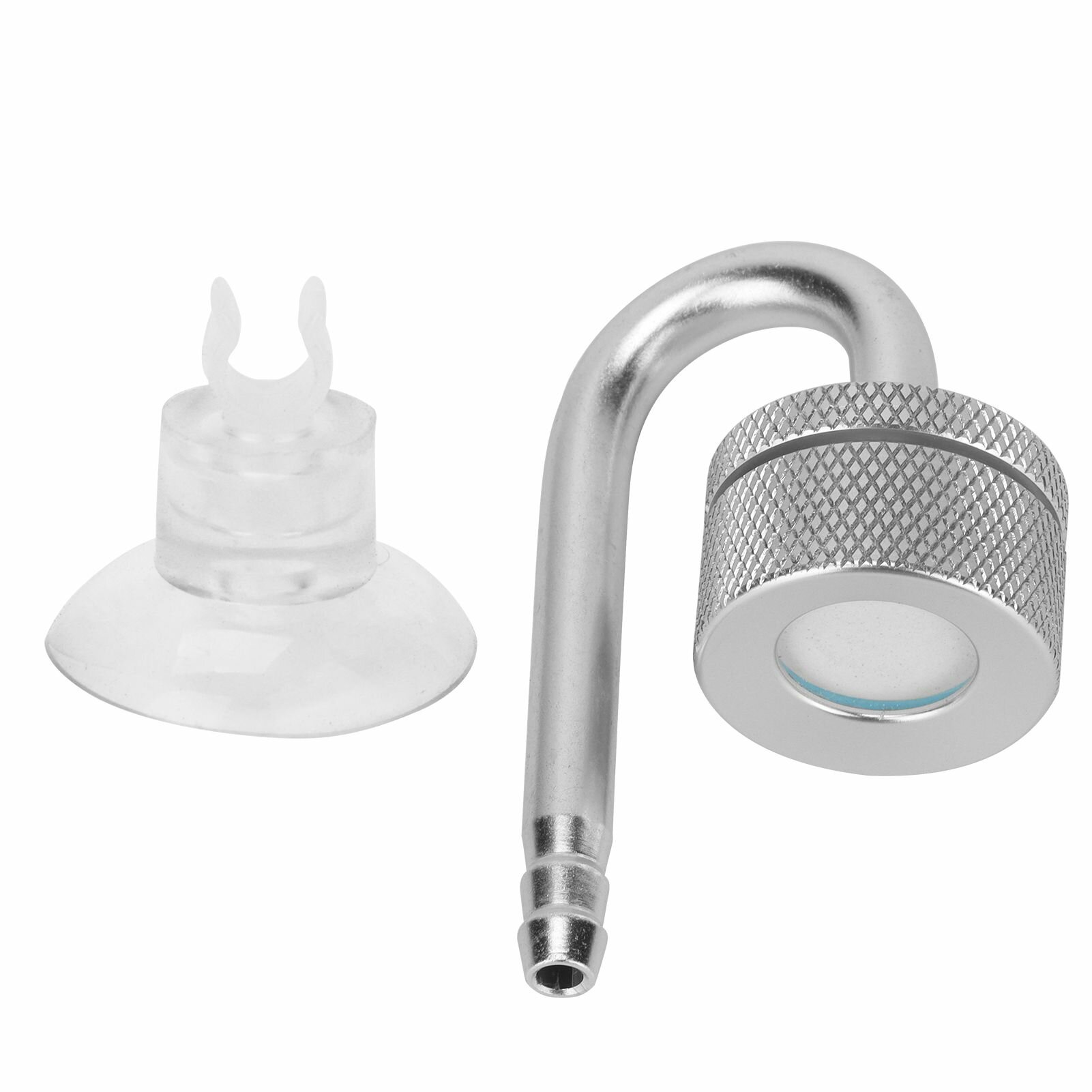 Аквариумный очиститель углекислого газа с присоской, распылитель CO2 из алюминиевого сплава для аквариума, серебристый