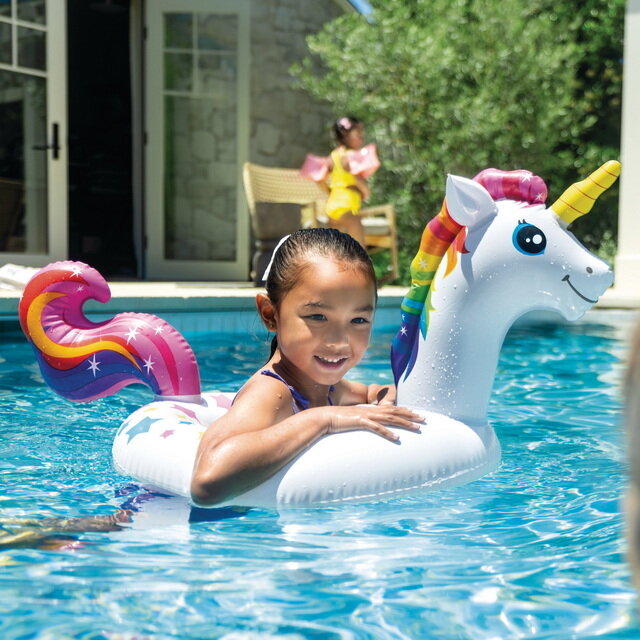 Надувной круг для купания Единорог 107*58 см, INTEX, 59221-1