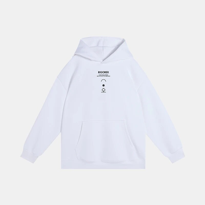 RIGORER Мужской полиэстер свитер с капюшоном Белый, L, Z125310803Z0001