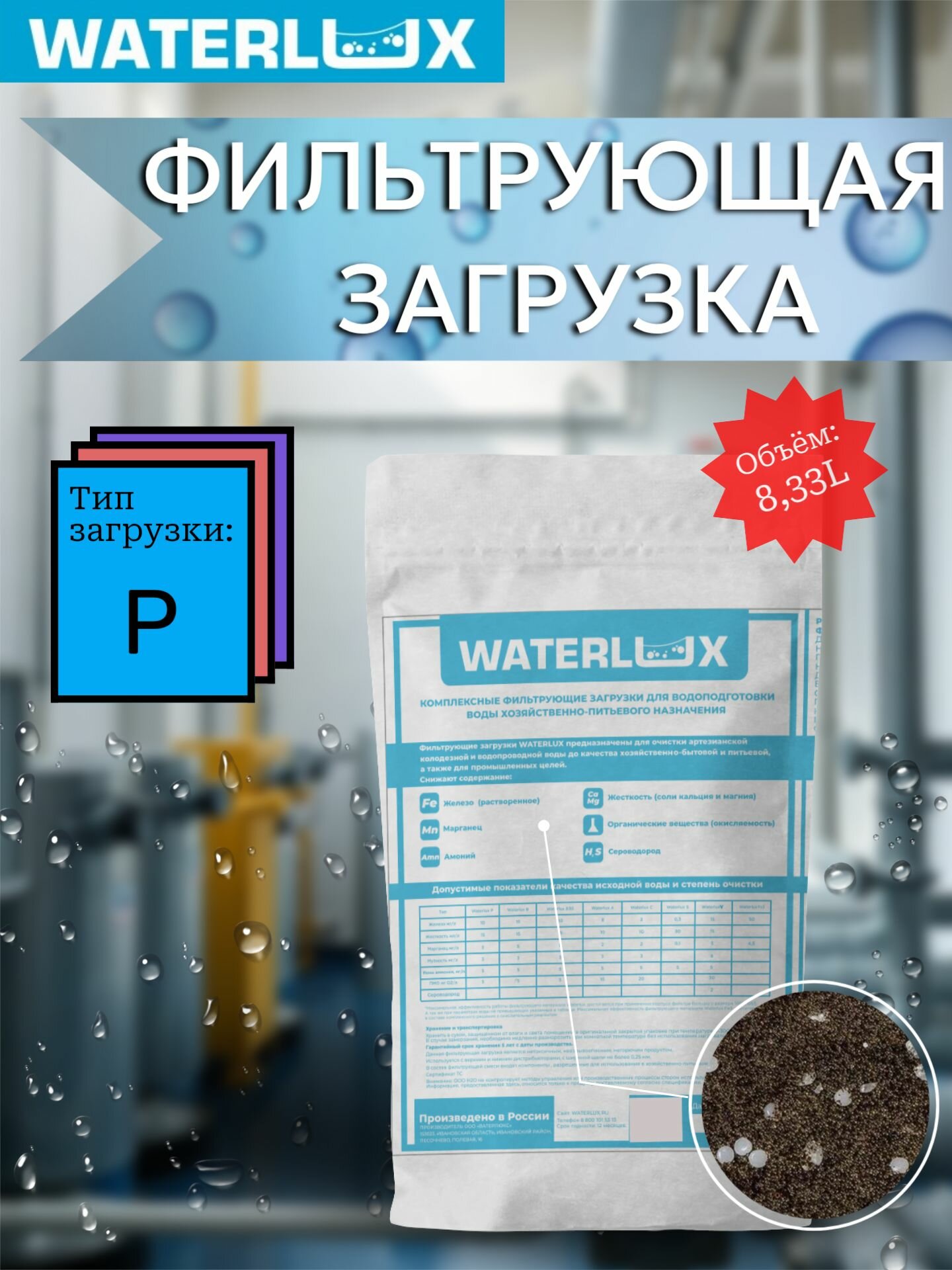 Универсальный фильтрующий материал WATERLUX P