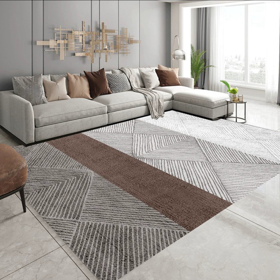 Ковер "Геометрия", полиакрил, полипропилен, противоскользящий, безворсовый, 1,2x1,8 м