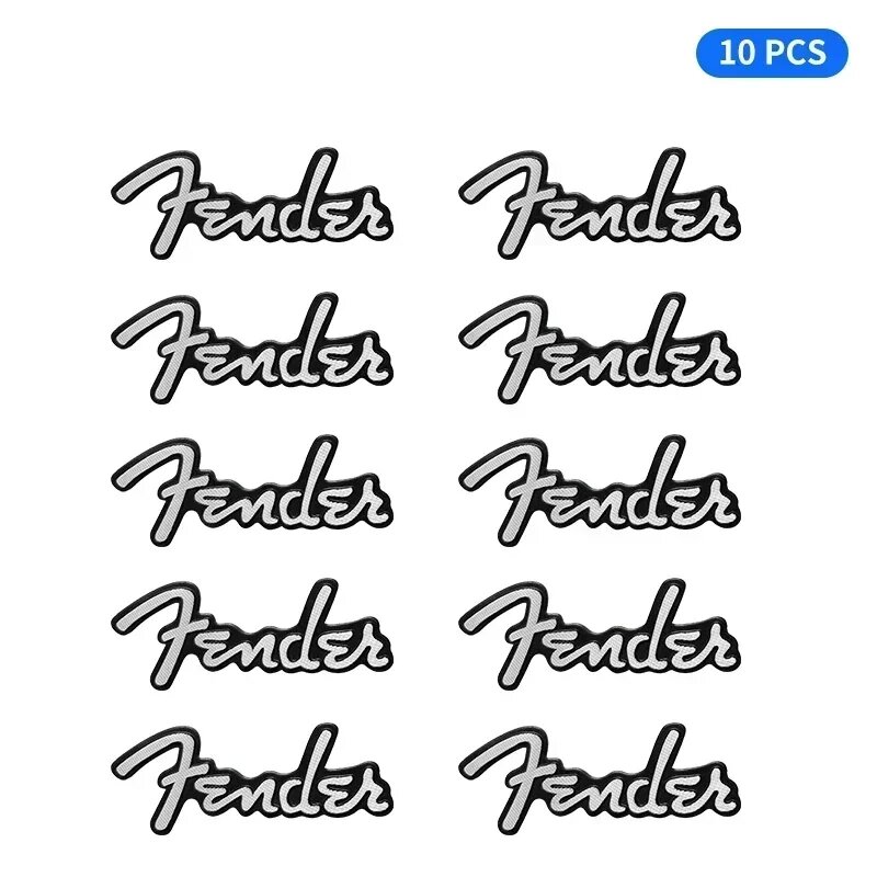 5 шт./10 шт, высококачественный металлический логотип на крыле, автомобильный динамик Hi-Fi, аудиодинамик, значок, стерео, эмблема, наклейка, аксессуары для автостайлинга Fender 10pcs