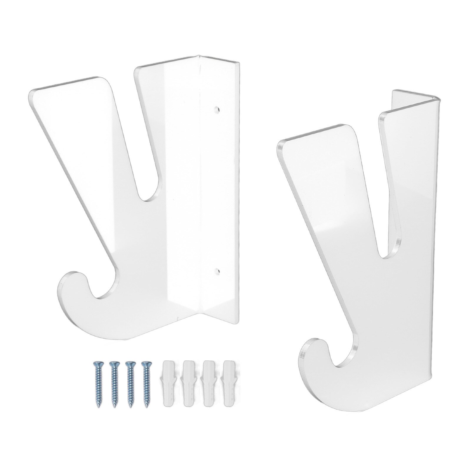 Скейтборд настенный крепление горизонтальной акриловой лонгборд Длистская стойка с крючком для хранения для гаражной домашней квартиры Прозрачная