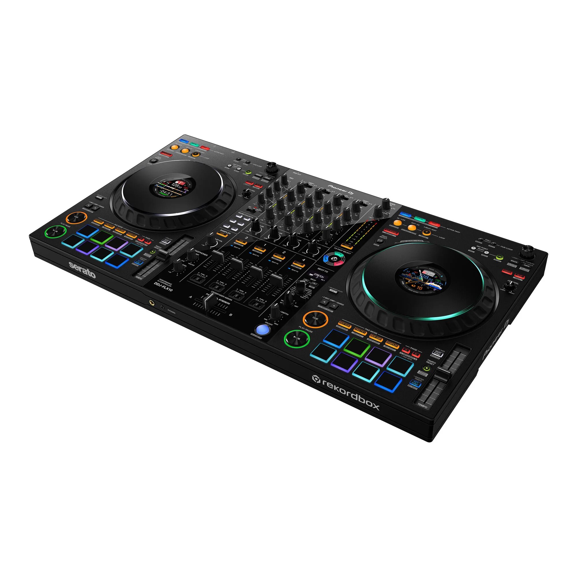 PIONEER DJ DDJ-FLX10 - 4-канальный концертный DJ-контроллер для rekordbox и Serato DJ Pro