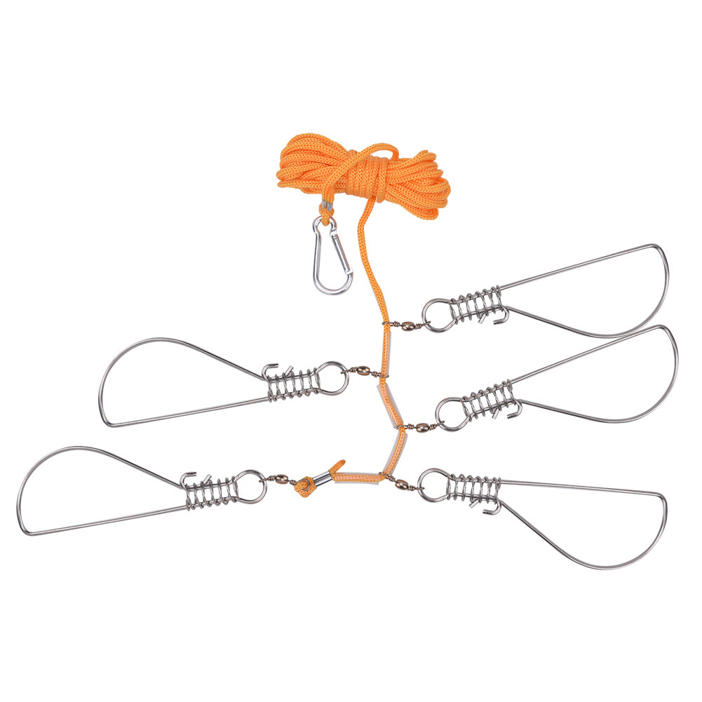 Стрингер с из нержавеющей стали с из нержавеющей стали стрингер с 5 защелками. Нейлоновые веревки плавают