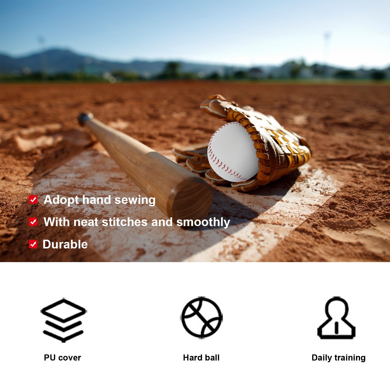 2 шт. 12-дюймовый мяч для софтбола, тренировочный мяч для софтбола, практика ручного шитья, жесткий мяч, спортивные аксессуары